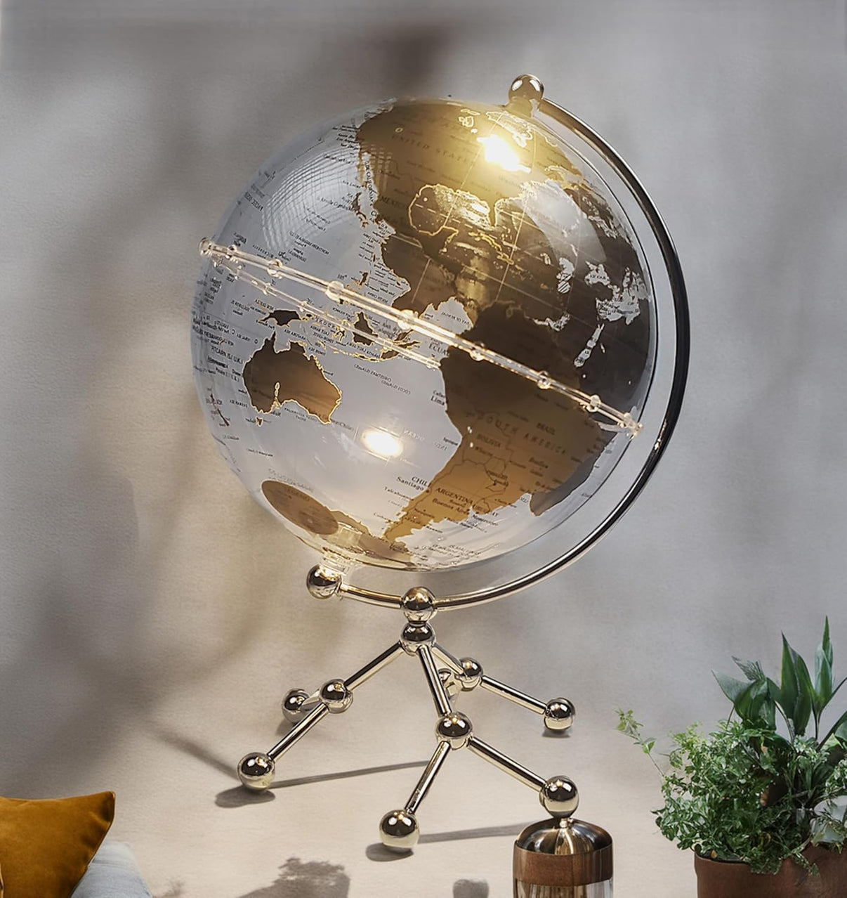 Golden Earth Globe Desk Lamp Diam. 20 cm – gogooption.com