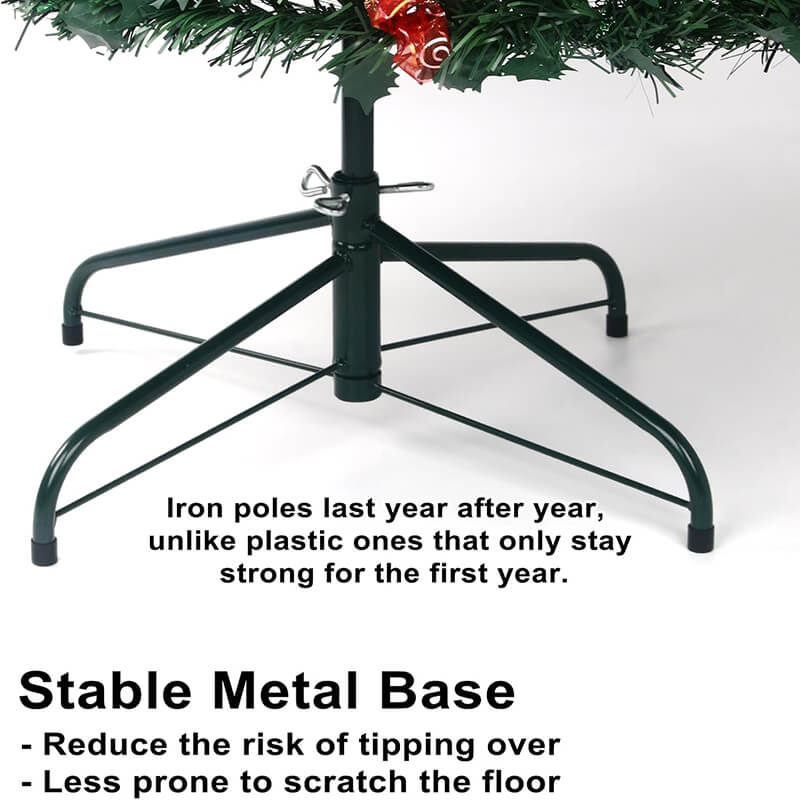 6FT Foldable Christmas Tree with Ornaments – gogooption.com